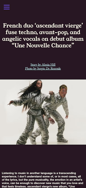 French duo ‘ascendant vierge’ fuse techno, avant-pop, and angelic ...